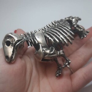 Rare Antique Solid Silver Dinosaur Skeleton Fossil Solid Silver ...