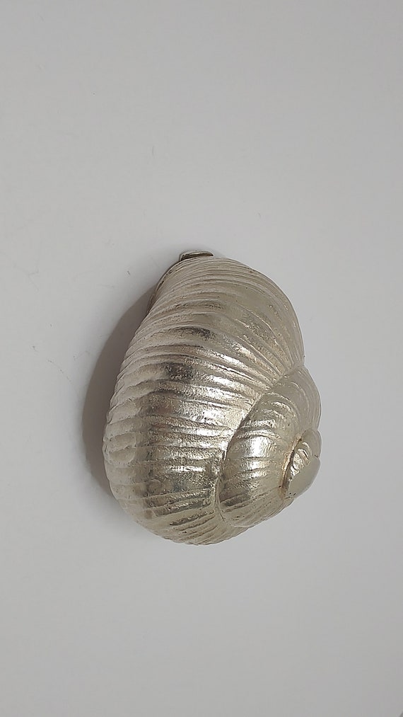 Rare Figural Snail solid silver pill box,designer Uno… - Gem