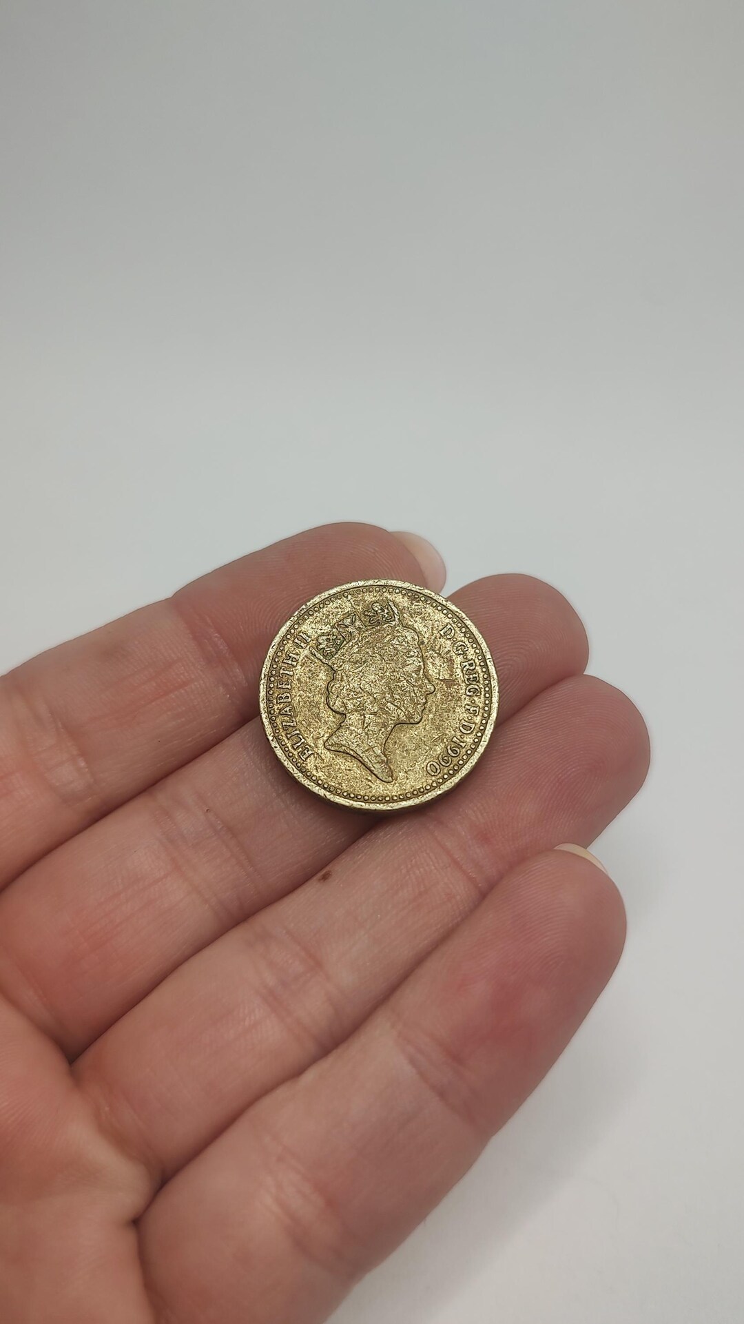 RARE One Pound 1990 Elizabeth ,rare One Pound Coin, Collectible Coin,rare Coin Upside Down Side ...