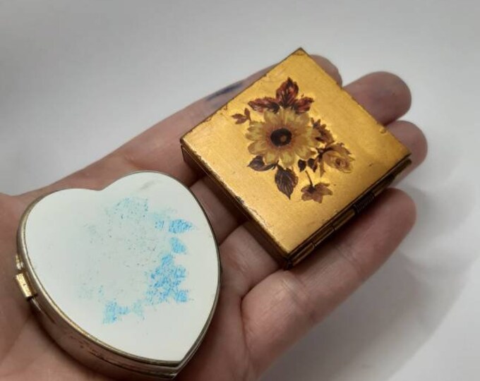 2 Vintage Pill Boxtiny Case - Etsy