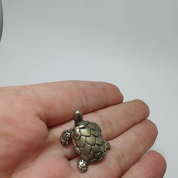 Silver Turtle Brooch - Etsy