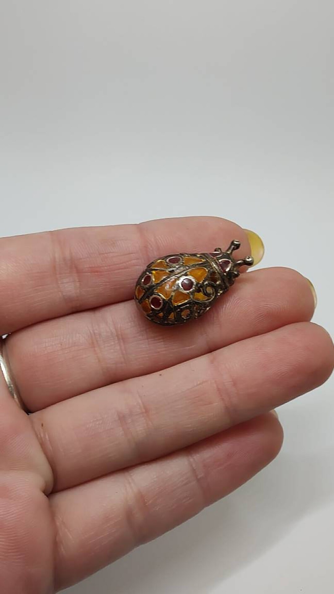 Italian Designer Ladybug,800 Silver Signed Ladybug Figurine - Etsy