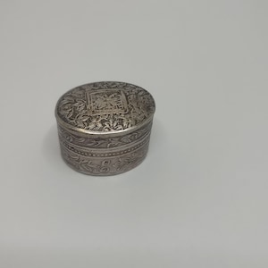 Antique Art Nouveau Solid Silver Pill Box,sterling Silver Pill Box ...