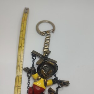 Vintage Pinocchio Metal and Enamel Keychain - Etsy