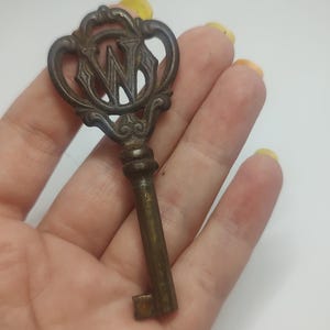 Rare Large Antique Brass Key,large Antique Bronze Skeleton Key, Vintage ...