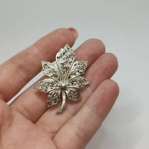 Antique German Leaf 835 Silver Pin Brooch Pin, Sterling Silver Leaf ...