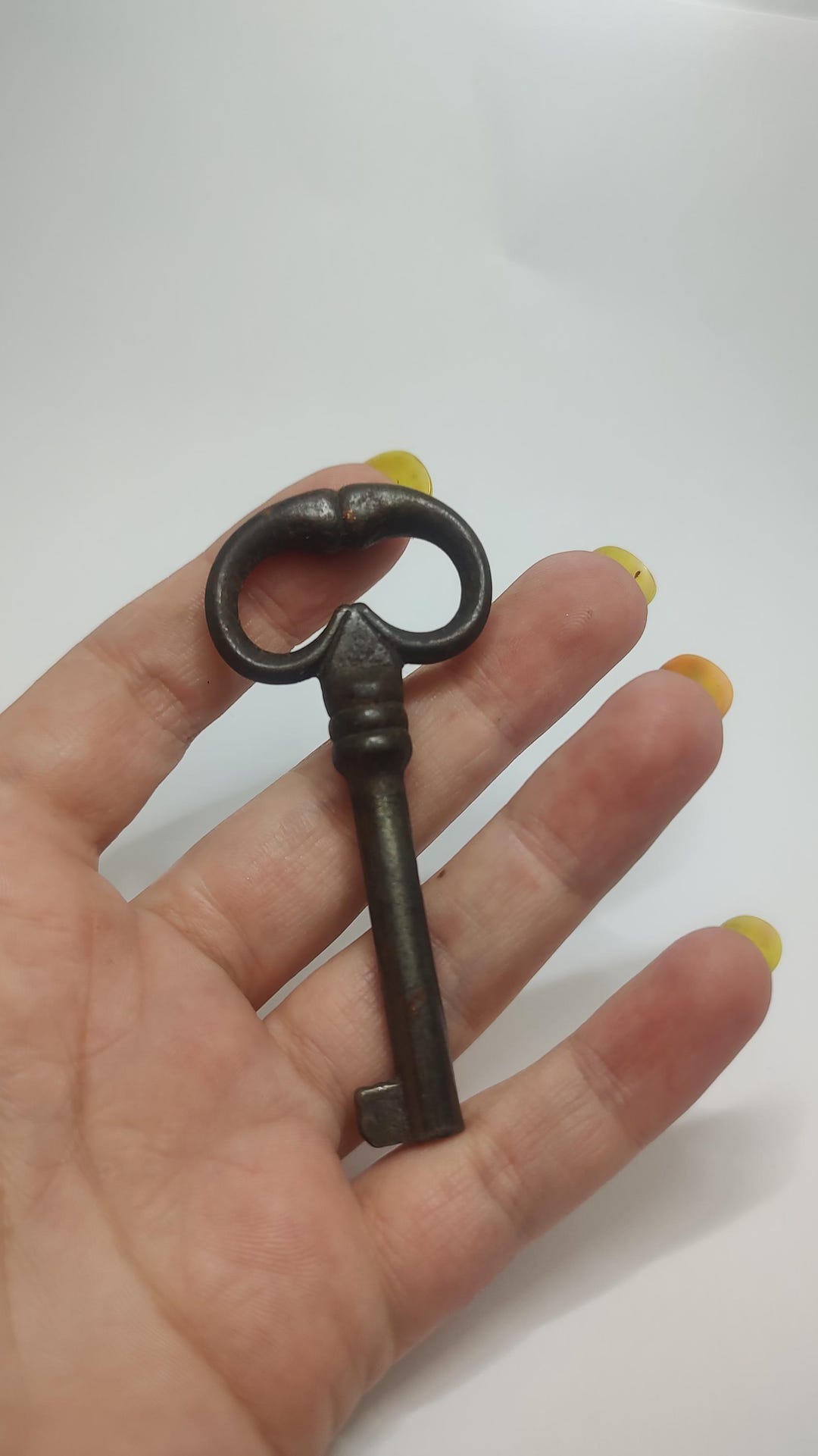 Rare Antique Iron Key With Open Barrel - Etsy