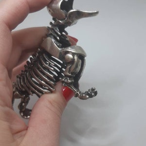 Rare Antique Solid Silver Dinosaur Skeleton Fossil Solid Silver ...