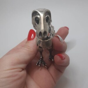Rare Antique Solid Silver Dinosaur Skeleton Fossil Solid Silver ...