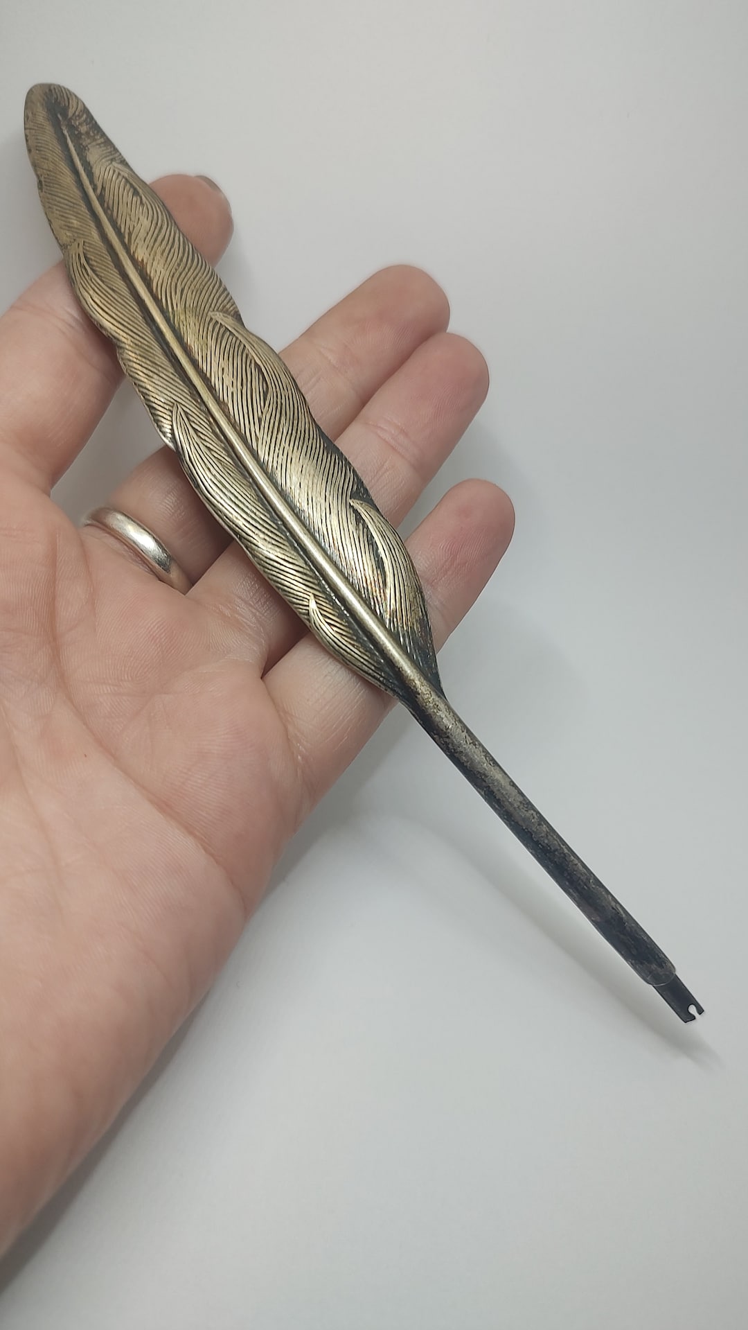 Antique Silver Dip in Ink Feather Pen ,800 Silver DIP Nib PEN ...