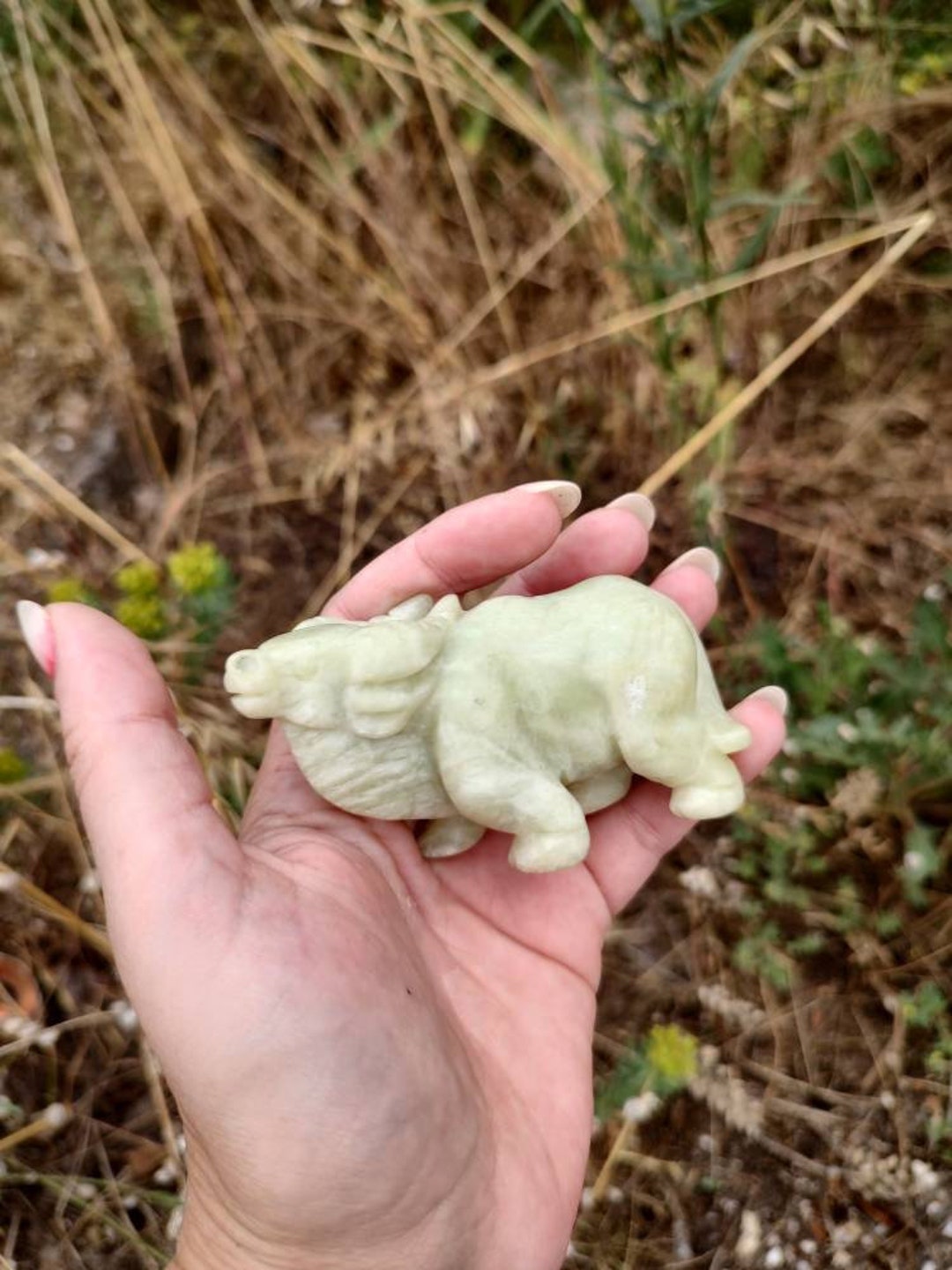 Hand Carved Jade Bull,chinese Horoscope 2021 Bull Year,feng Shui ...