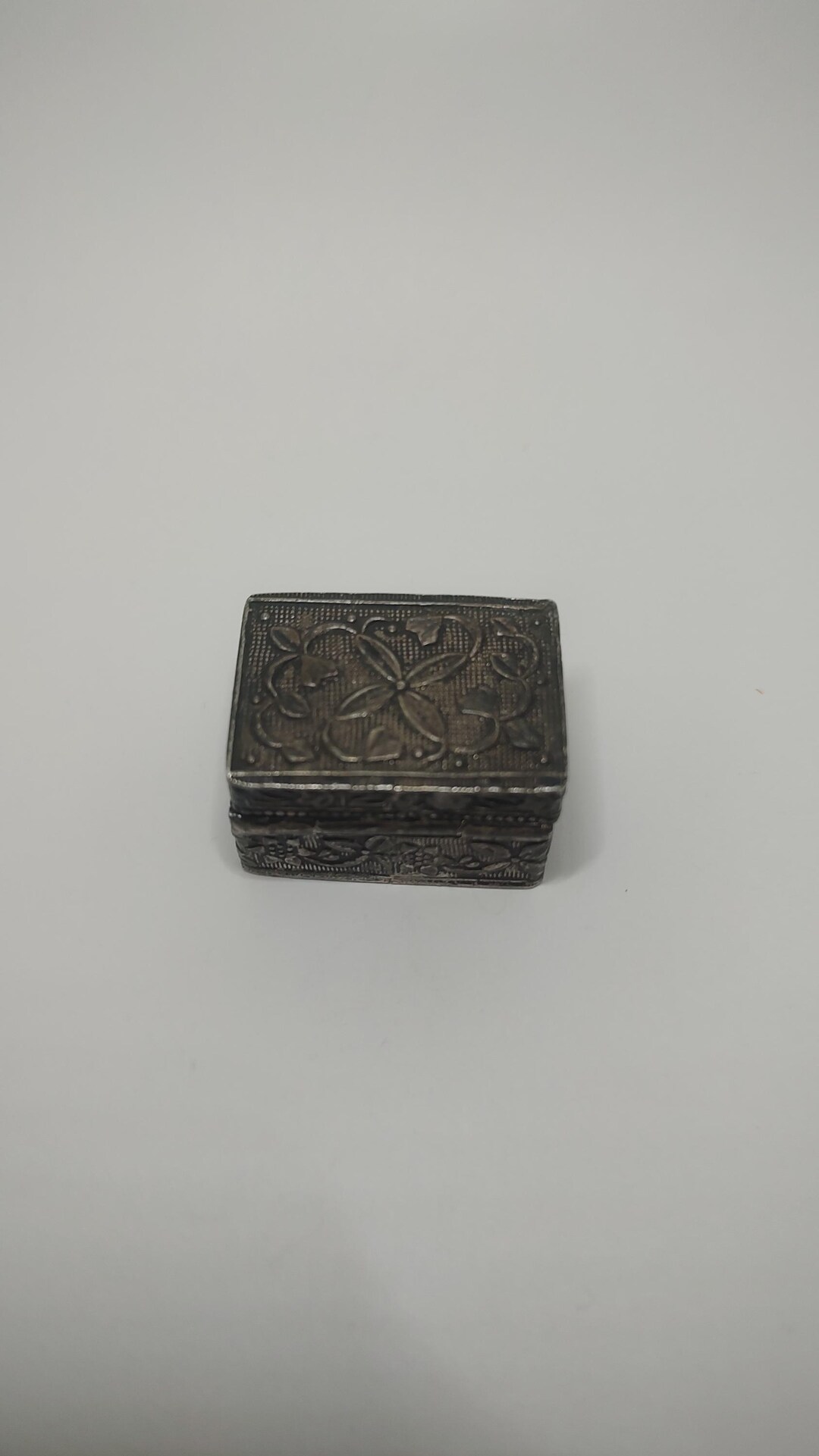 Antique 800 Silver Pill Box | Vintage Snuff Box | Ornate Solid Silver ...