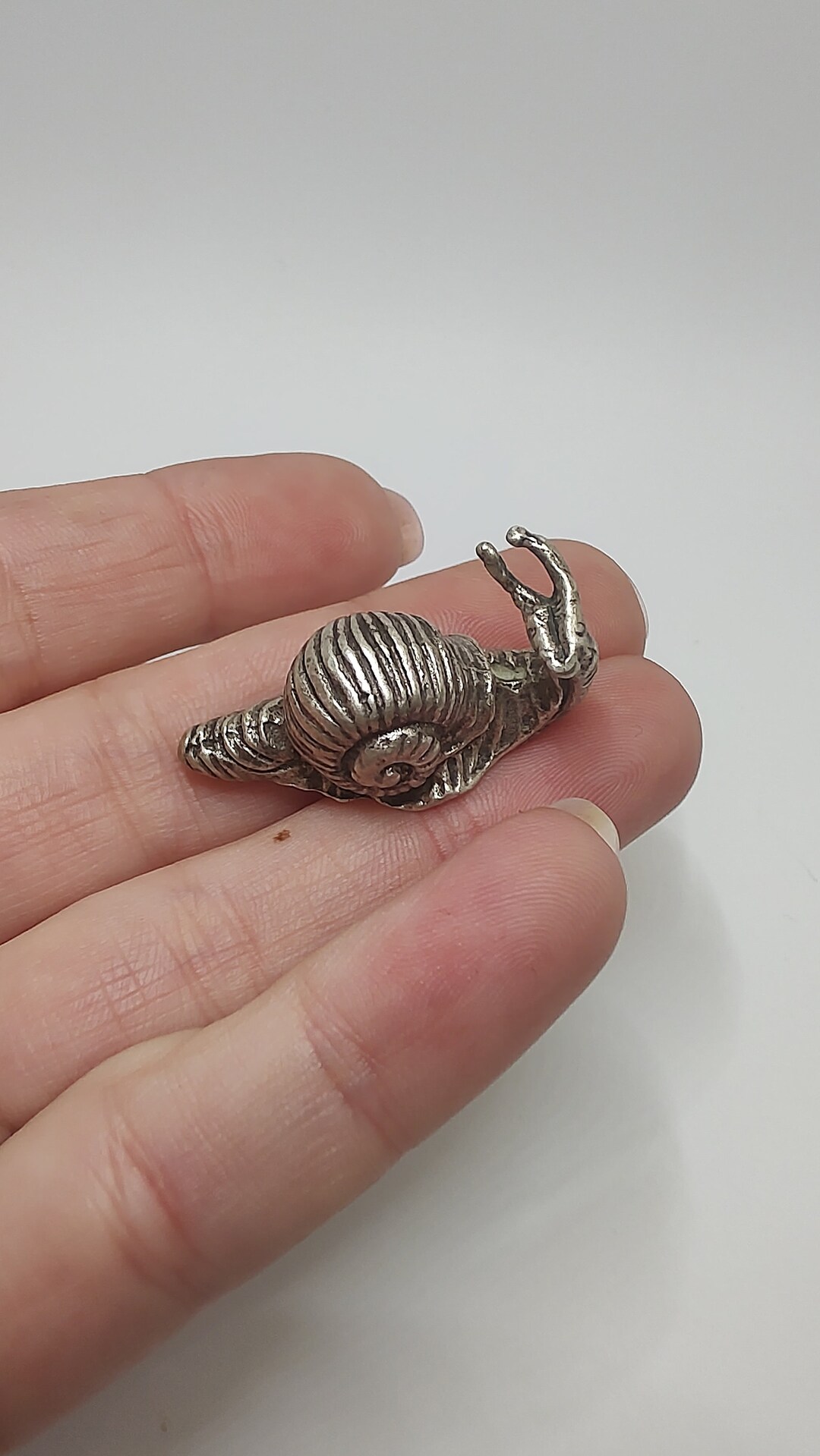Antique 800 Solid Silver Snail Figurine Miniature - Etsy