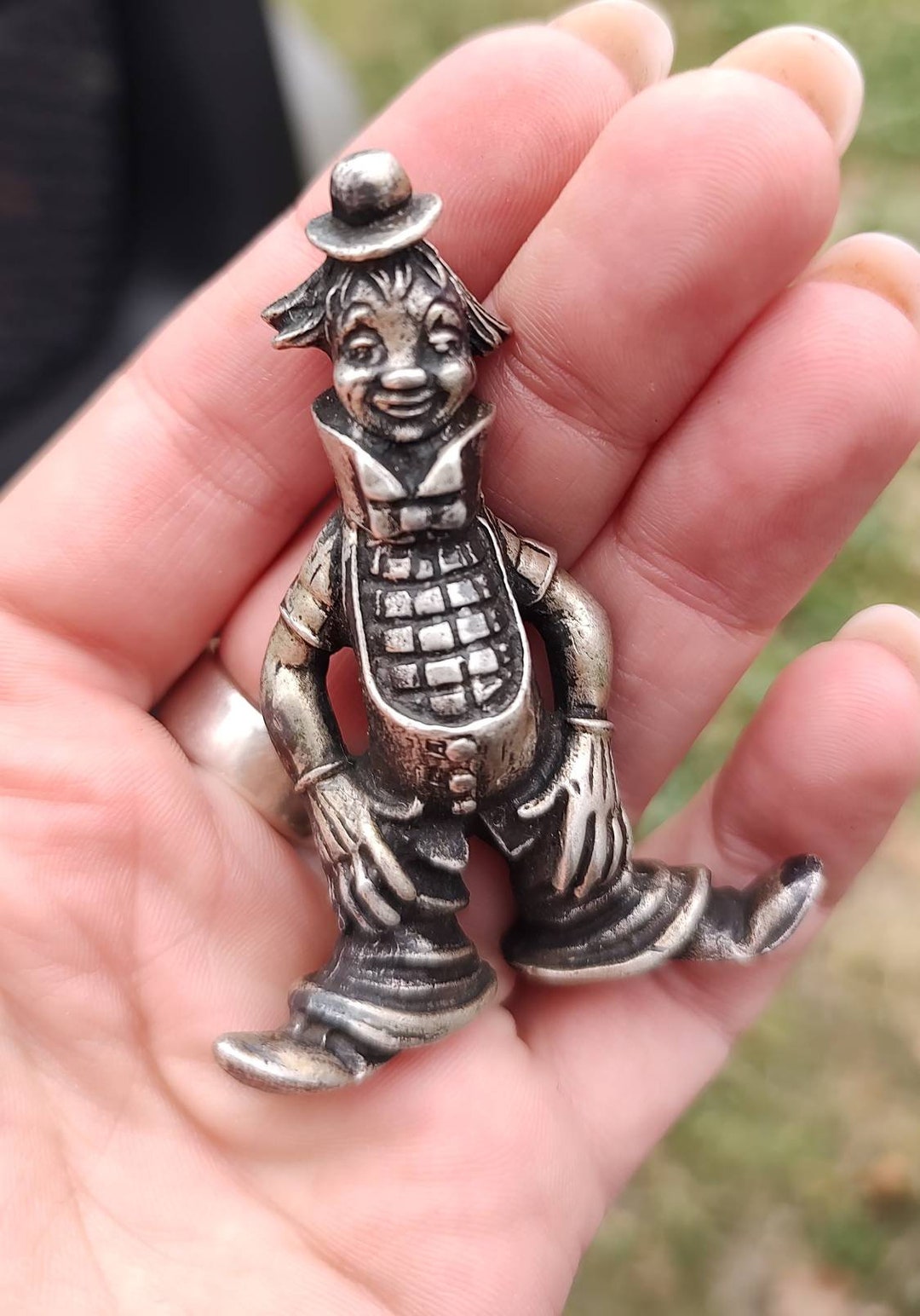 Vintage Hallmarked 800 Silver Clown Statuette - Etsy