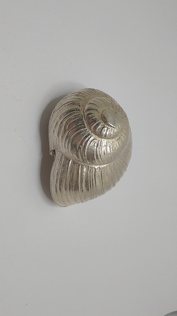 Rare Figural Snail solid silver pill box,designer Uno… - Gem