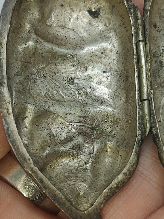 Rare Antique pig shape sterling silver pill box, hall… - Gem