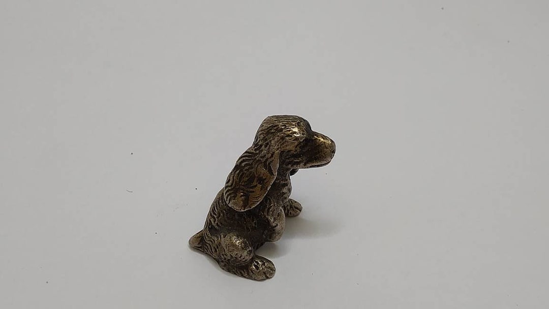 Antique 800 Sterling Silver Dog Figurine: Animal Collector Gift - Etsy