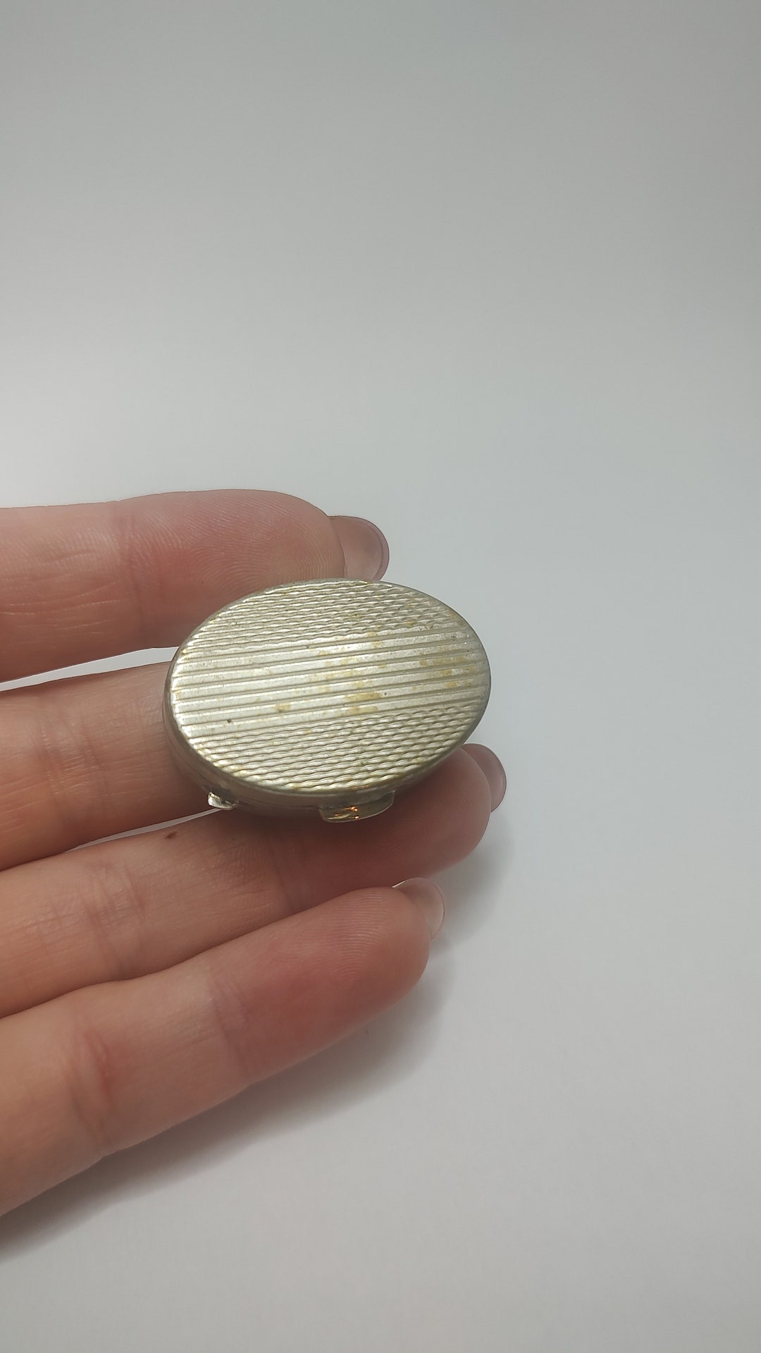 Vintage Sterling Silver Snuff Oval Pill Box - Etsy