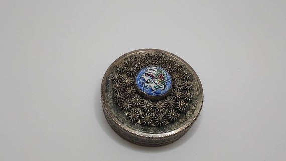 Rare Filigree 800 Silver pill box,hallmarked antique … - Gem