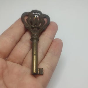Rare Large Antique Brass Key,large Antique Bronze Skeleton Key, Vintage ...