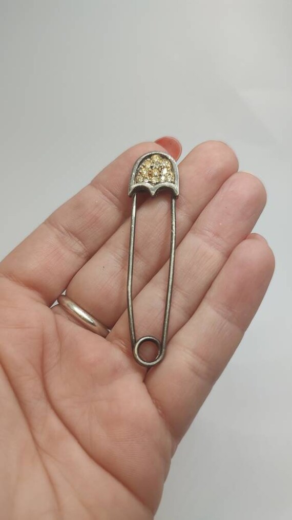 Antique Hallmarked Solid Silver Safety Pin Brooch,80… - Gem