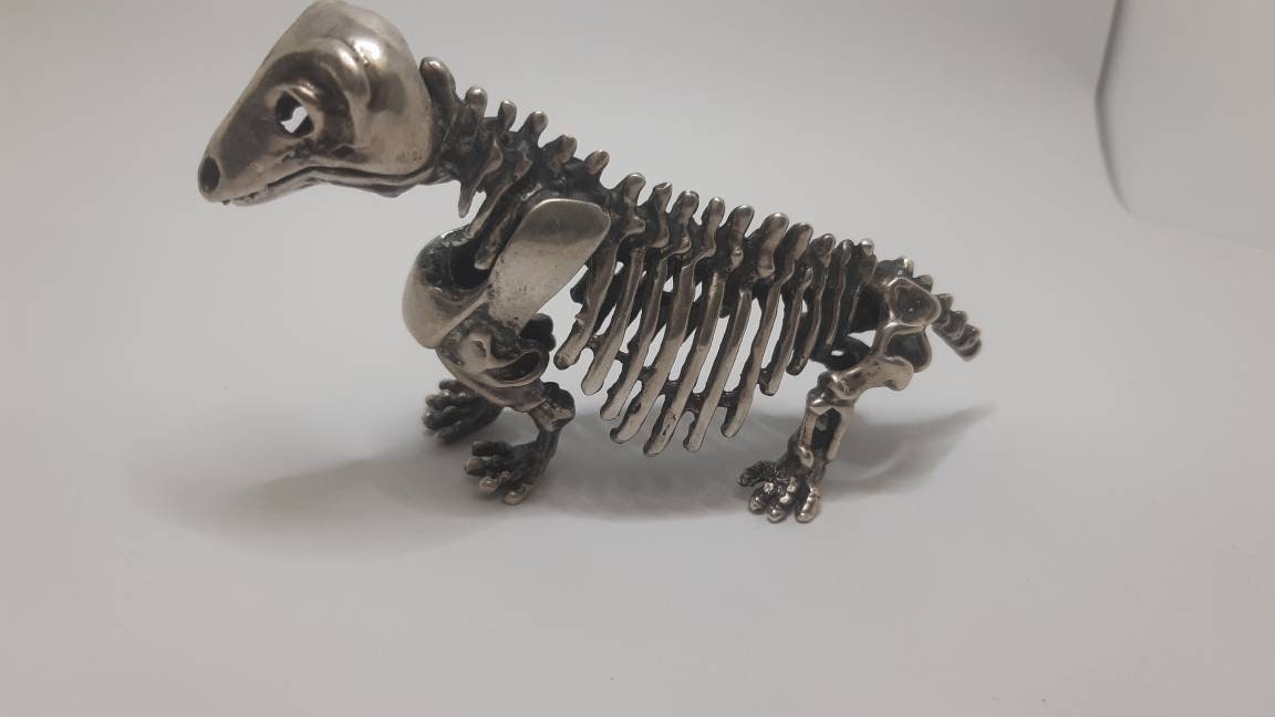 Rare Antique Solid Silver Dinosaur Skeleton Fossil Solid - Etsy