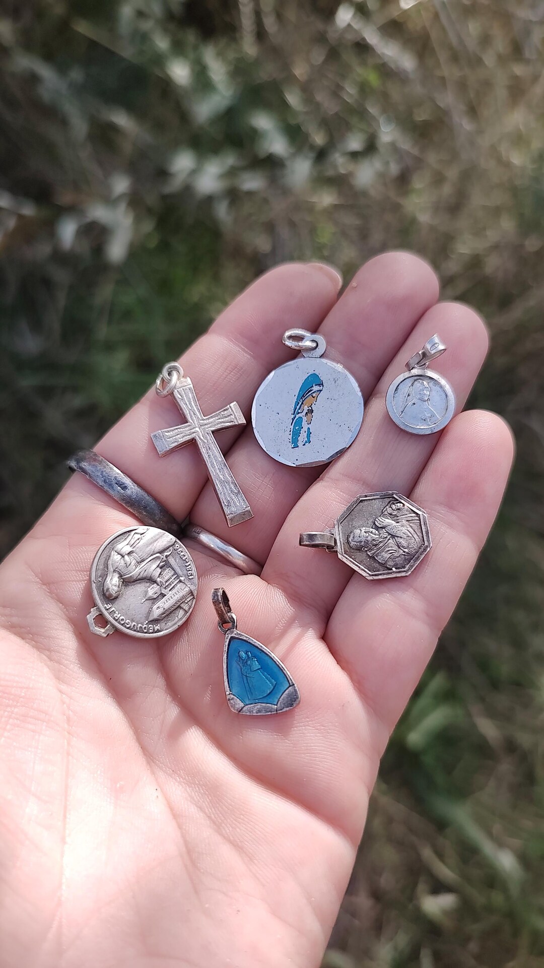 6vintage Sterling Silver Religious Charm or Small Pendant - Etsy