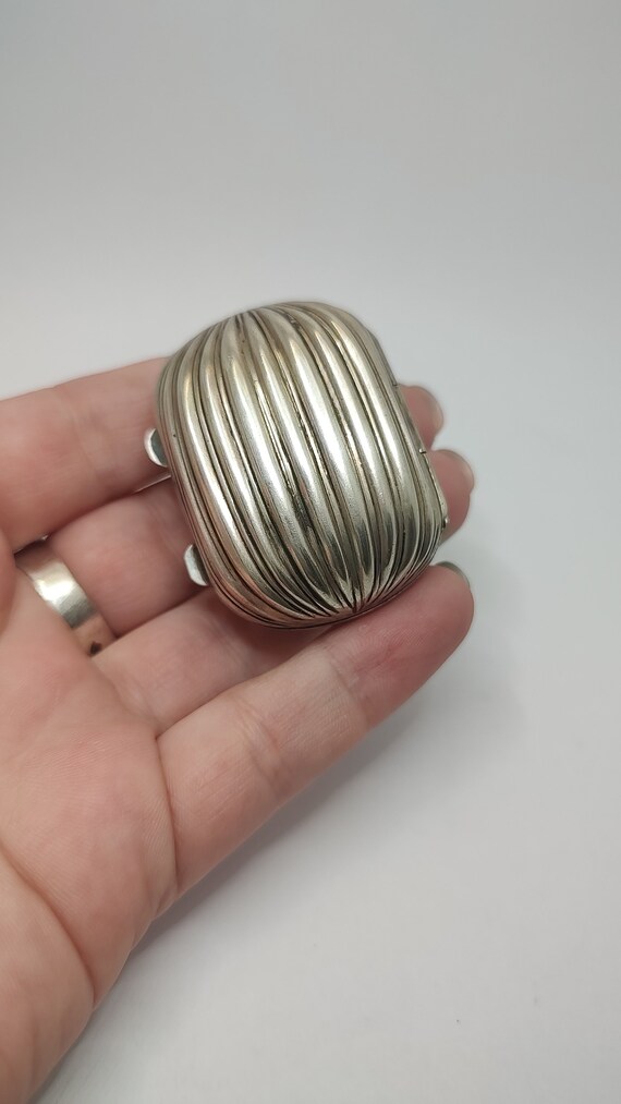 Art Deco Hallmarked vintage 800 solid silver round p… - Gem