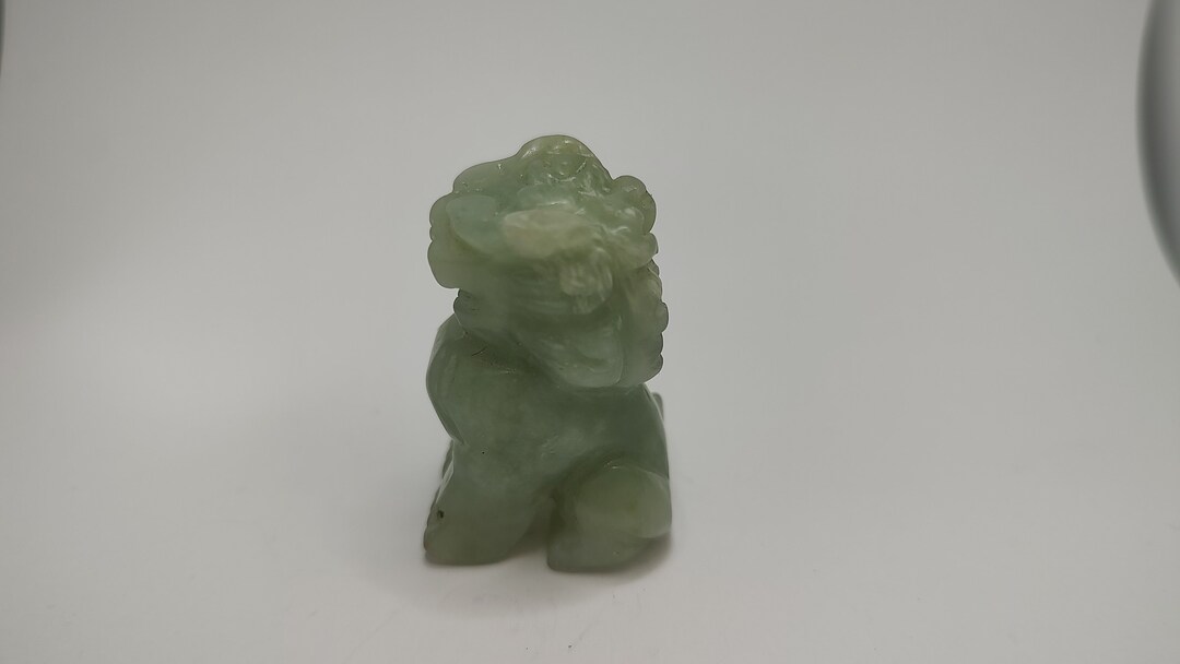 Chinese Jade Foo Dog Sculpture Amulet ,feng Shui Jadeite Sculpture ...