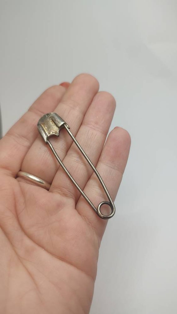 Antique Hallmarked Solid Silver Safety Pin Brooch,80… - Gem