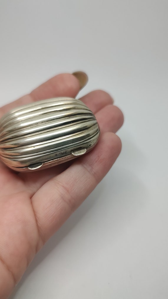 Art Deco Hallmarked vintage 800 solid silver round p… - Gem