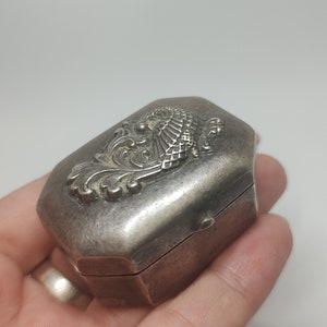 Antique Chinese Export Solid Silver Snuff Pill Box,rare Sterling Silver ...