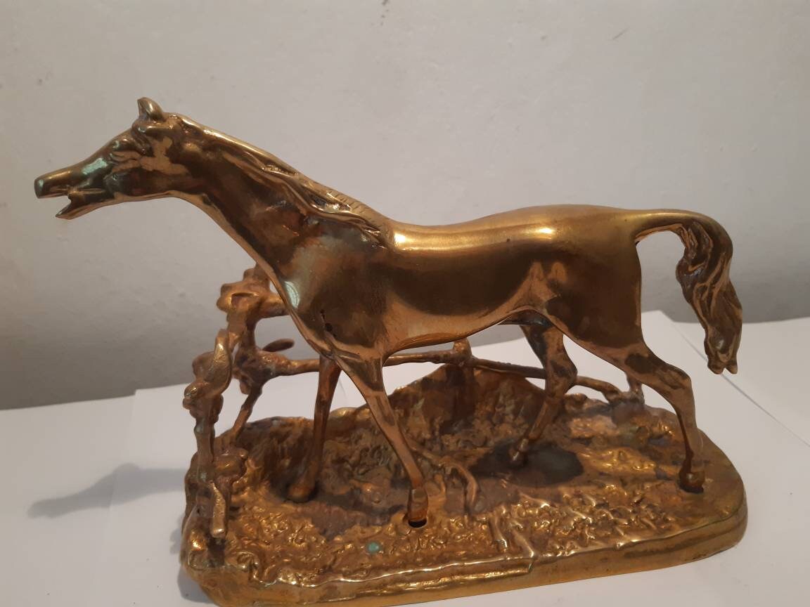 19 Century After P J Mene French Artisthorse Brass Statue - Etsy