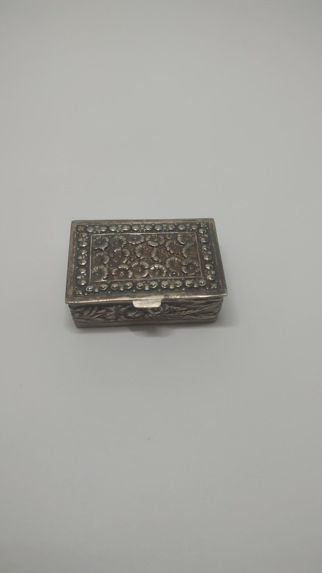 Art Deco Sterling Silver Pill Box, Gilded Interior, Vintage Snuff ...