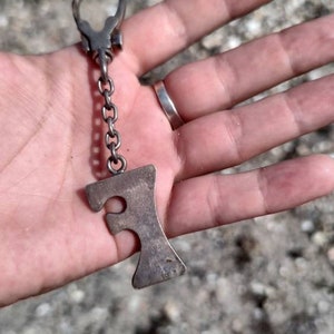 Antique Hallmarked Silver Keychain With Letter F - Etsy