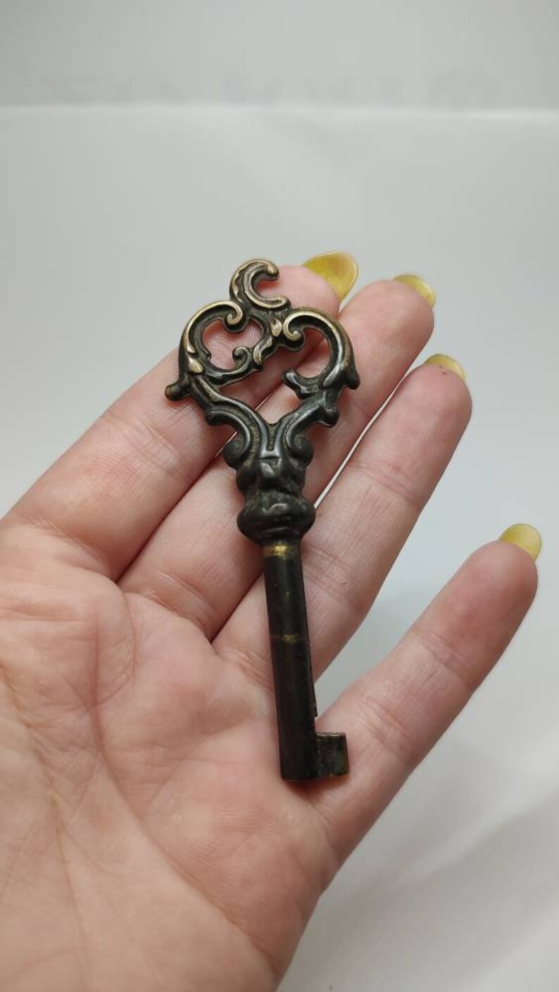 Rare Large Antique French Brass Cabinet Key - Etsy