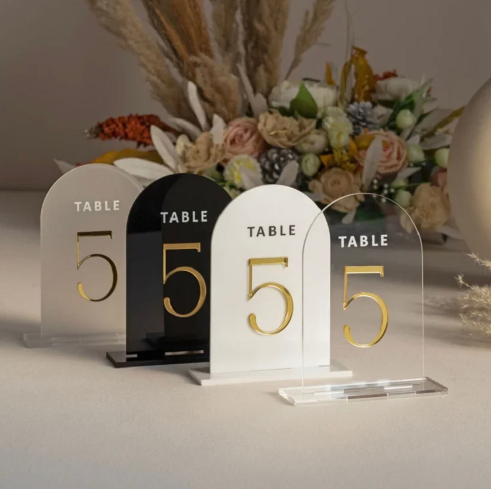 Set 20 Pieces - Table Numbers, White Table Numbers. Black Table Numbers ...