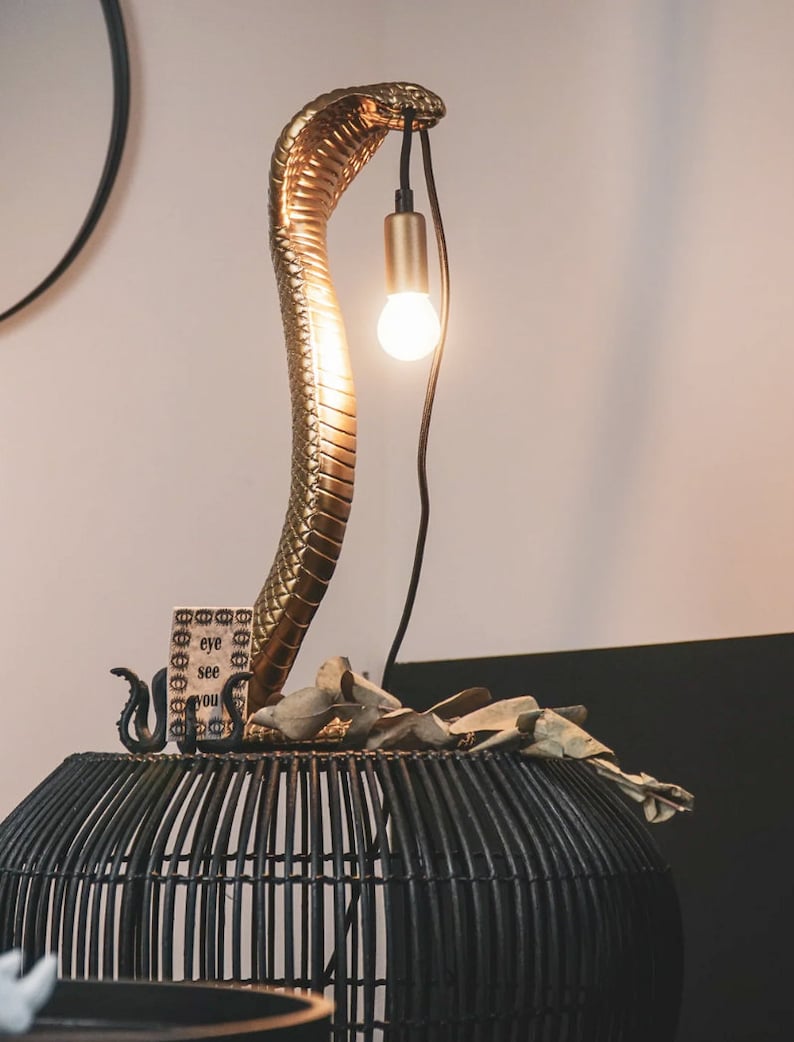Snake Lamp Gold - Etsy