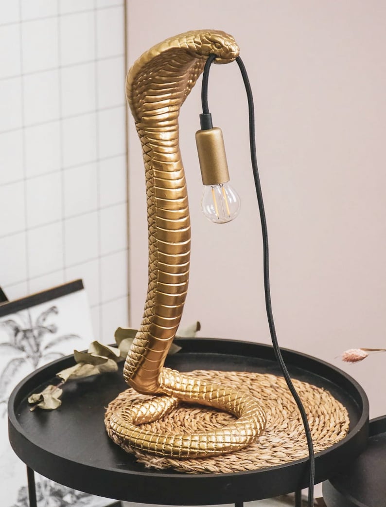 Snake Lamp Gold - Etsy