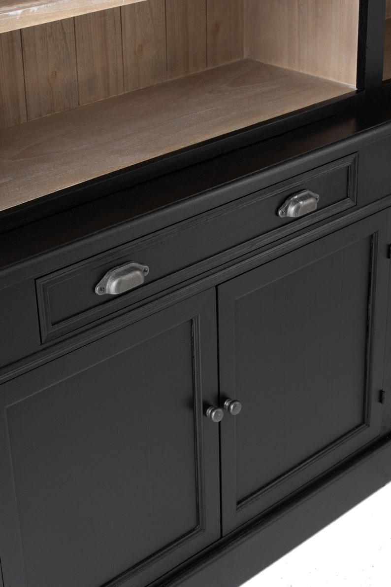 Library Cabinet Ladder Wood Black / Natural - Etsy