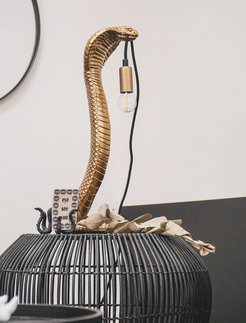 Snake Lamp Gold - Etsy