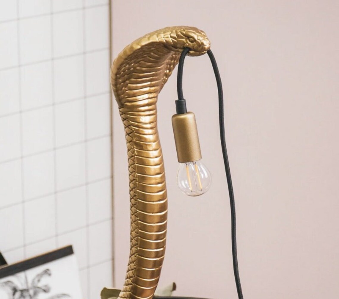 Snake Lamp Gold - Etsy