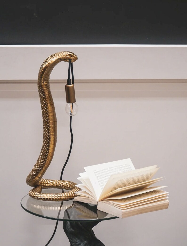 Snake Lamp Gold - Etsy
