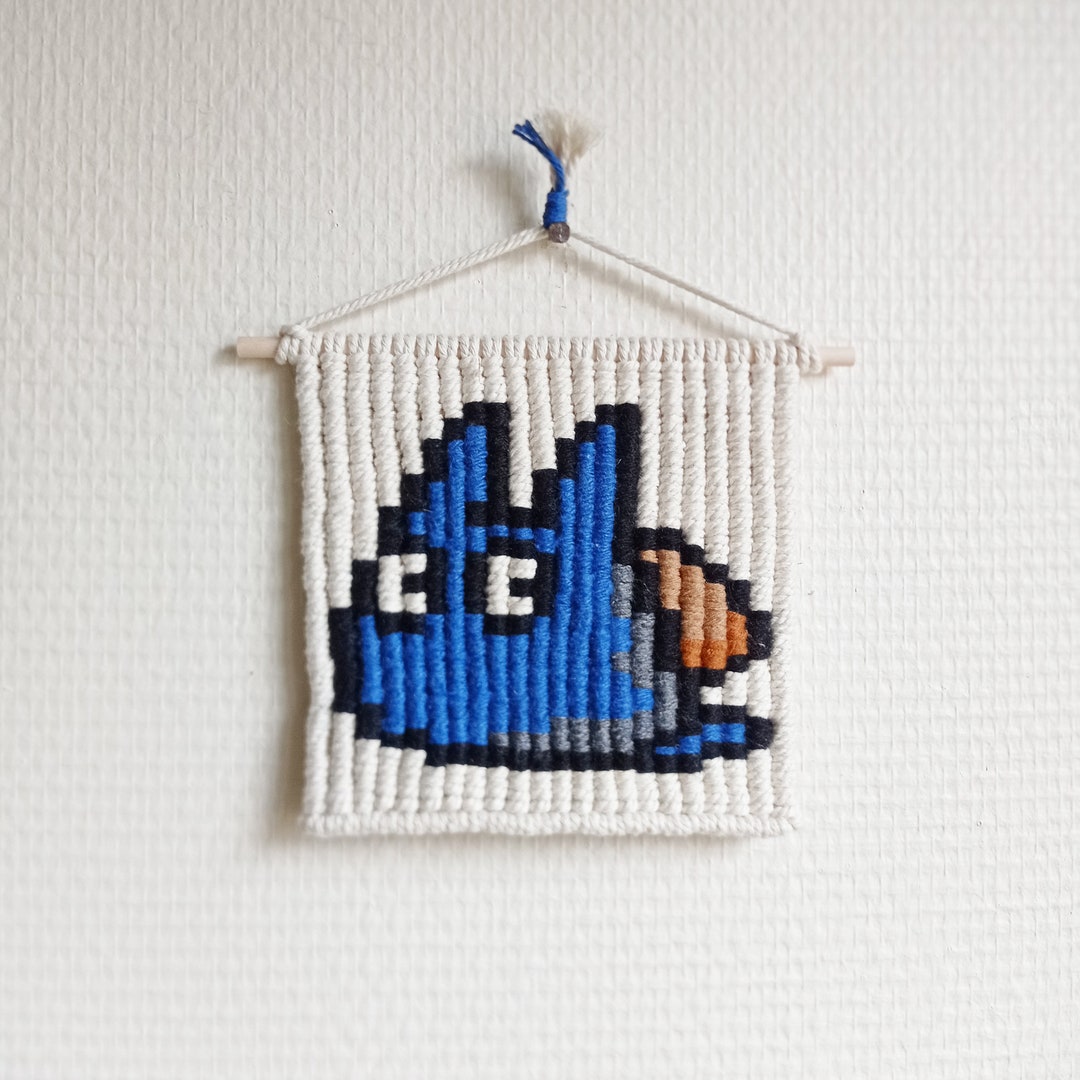Macrame Pixel Art Wallhanging Small Totoro - Etsy
