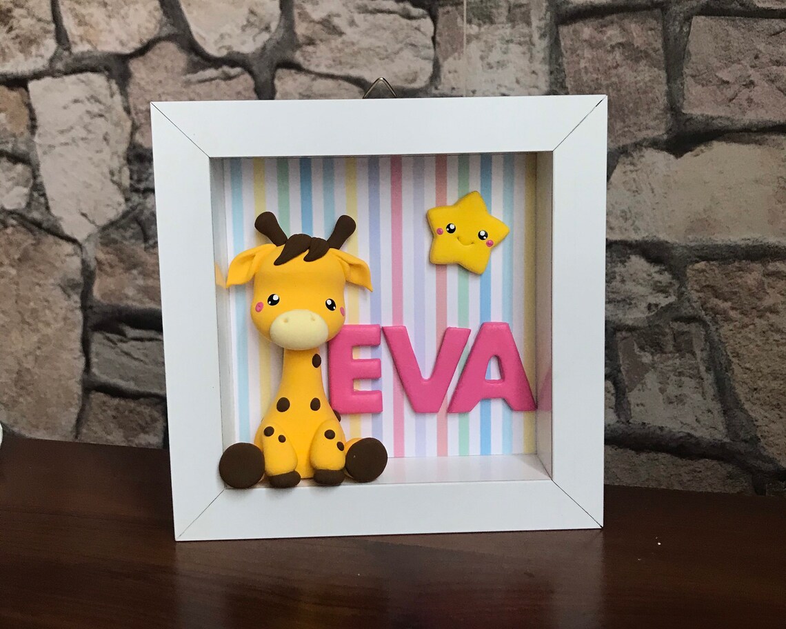 Giraffe box frame Nursery decor Kidsroom decor NurserY Door | Etsy