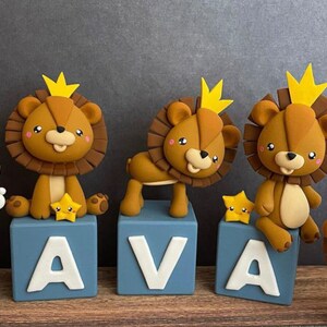 Personalized Lion Name Block, Lion Letter Blocks, Safari Nursery Decor ...