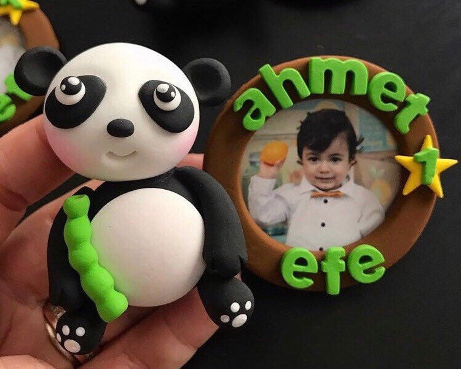 Panda Magnet Panda Frame Panda Baby Favors Personalized | Etsy