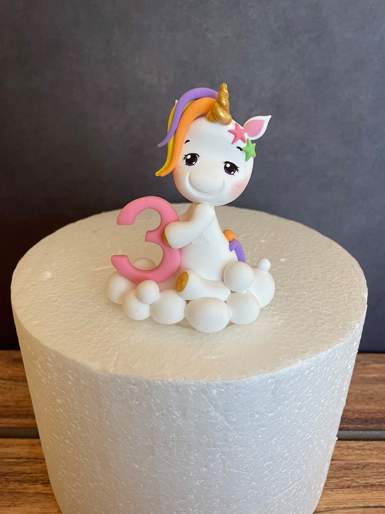 Unicorn Cake Topper Rainbow Unicorn Cake Topper Cute - Etsy