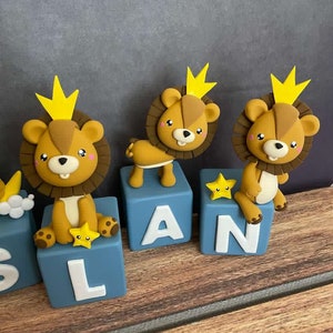 Personalized Lion Name Block, Lion Letter Blocks, Safari Nursery Decor ...