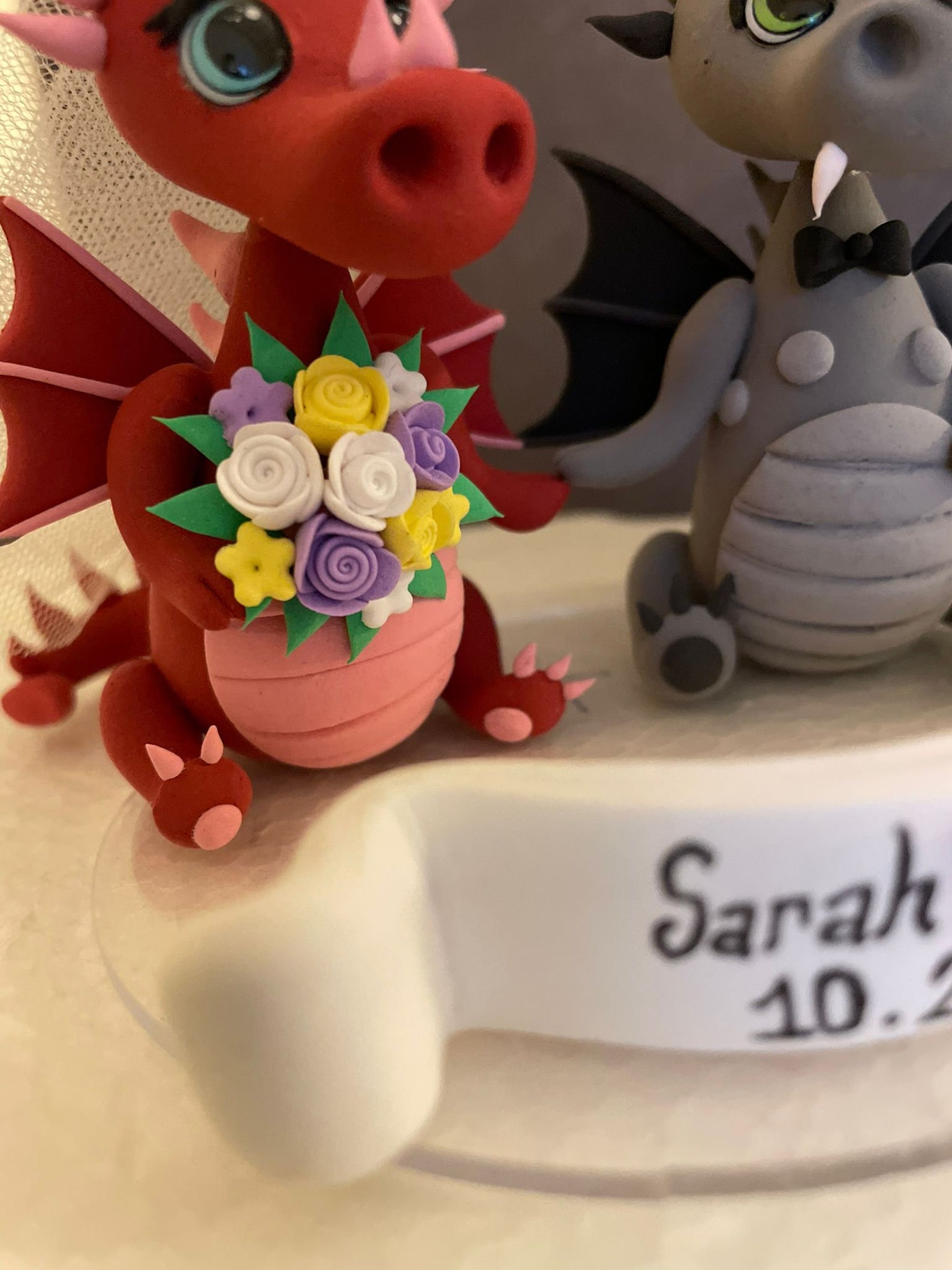 Dragon Wedding Cake Topper, Fantasy Dragon Couple, Cute Wedding Cake ...